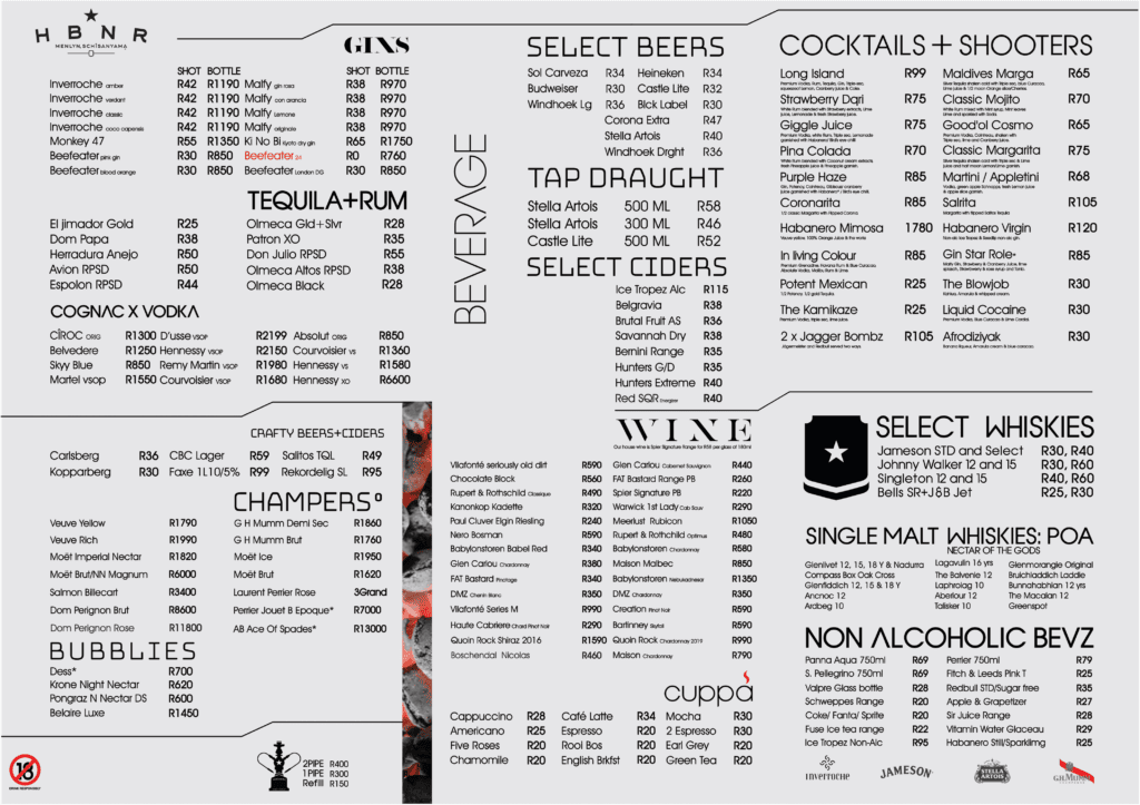 Habanero Menlyn Schîsanyama Menu – Droppedinto.com