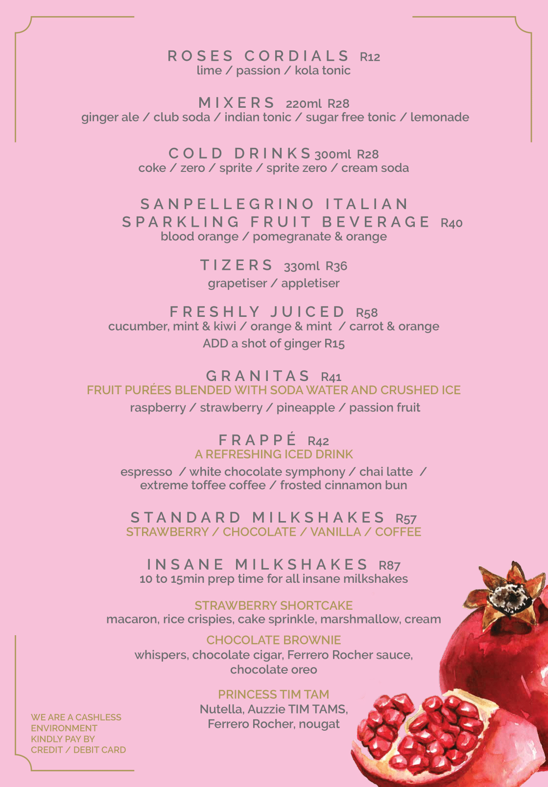 Goddess Café Rietondale Menu – Dropped Into