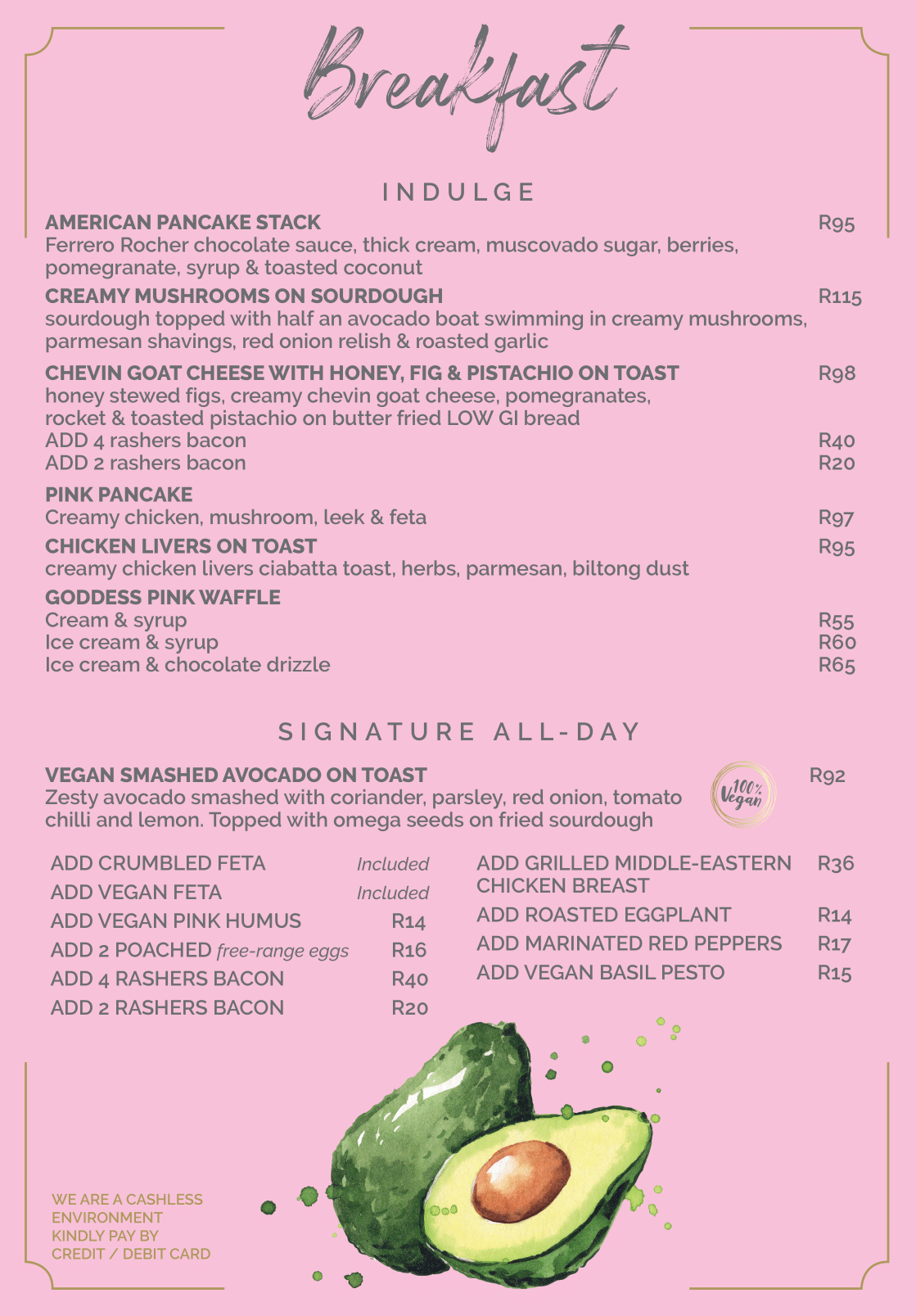 Goddess Café Rietondale Menu – Dropped Into