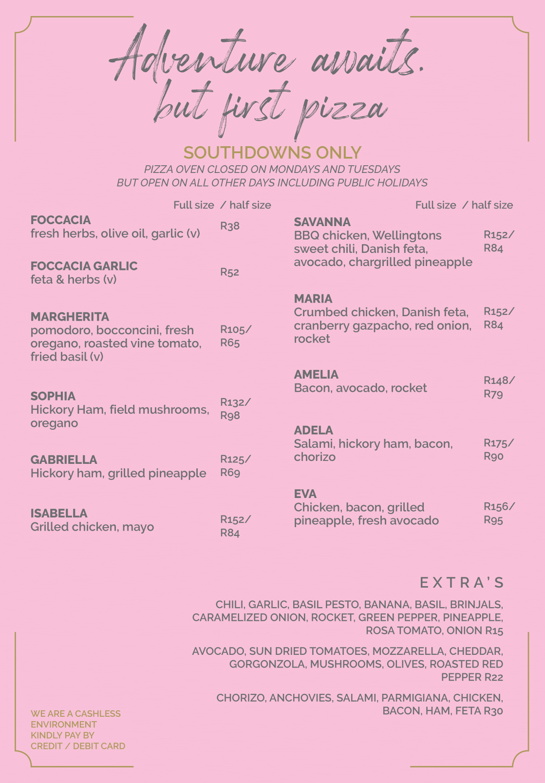 Goddess Café Rietondale Menu – Dropped Into