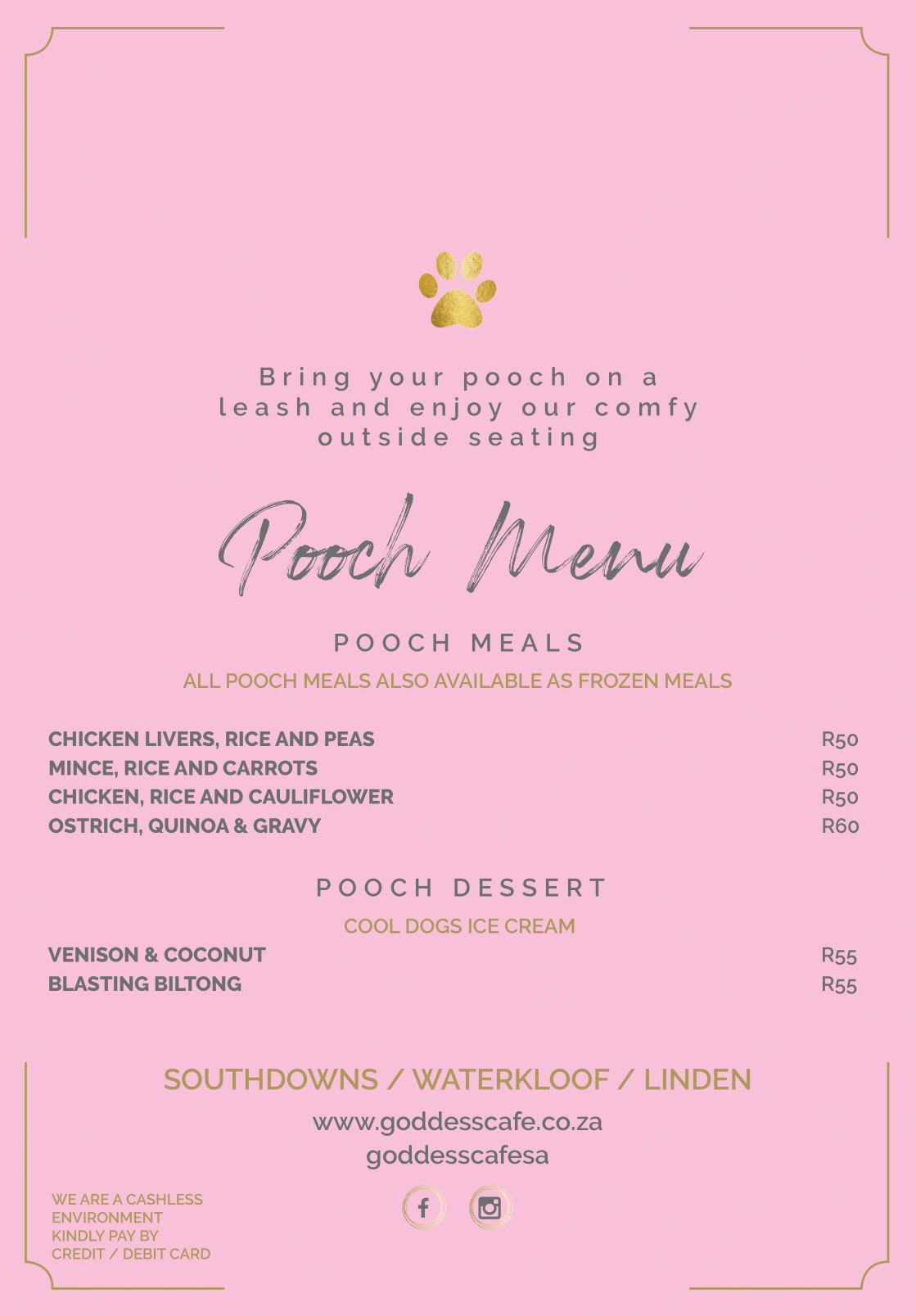 Goddess Café Rietondale Menu – Dropped Into