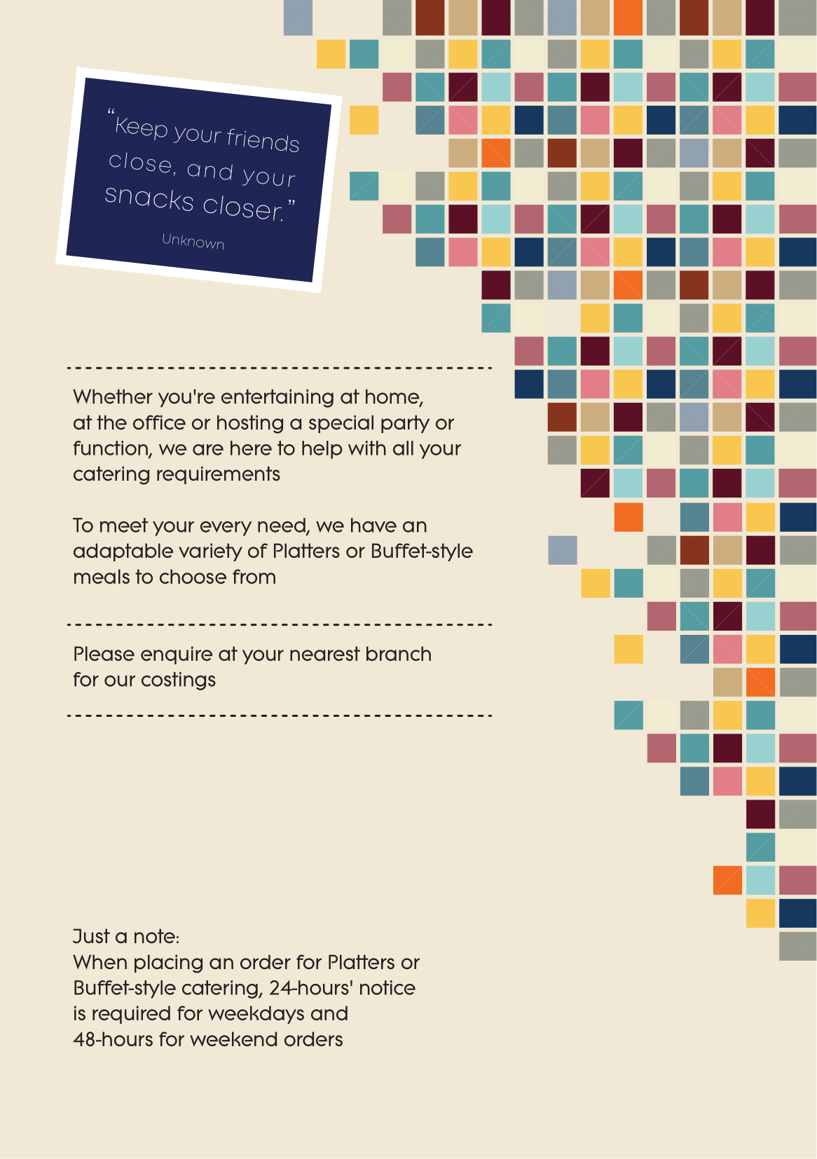 Café 41 Catering Menu – Dropped Into