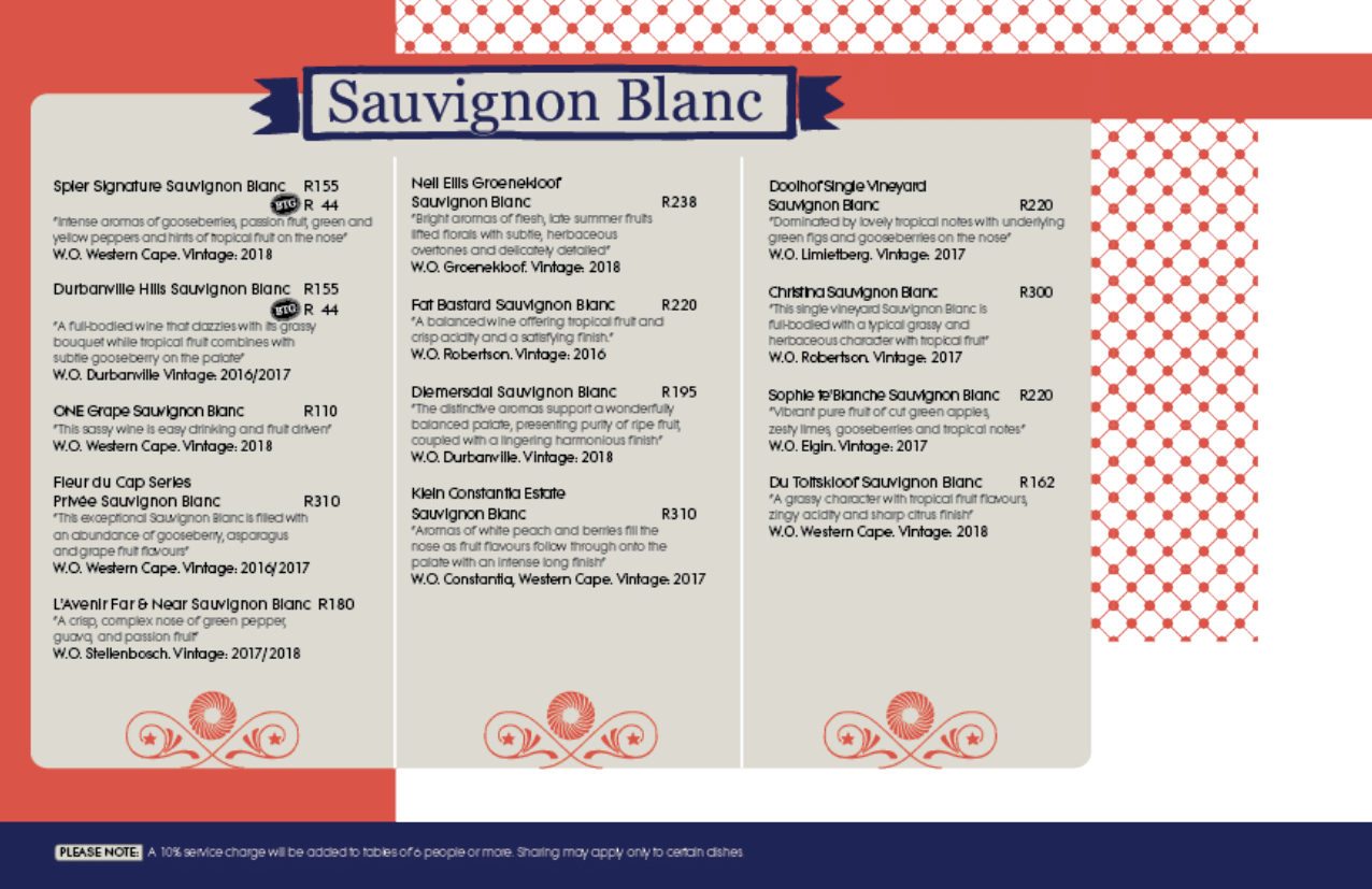 Café 41 Drinks Menu – Dropped Into