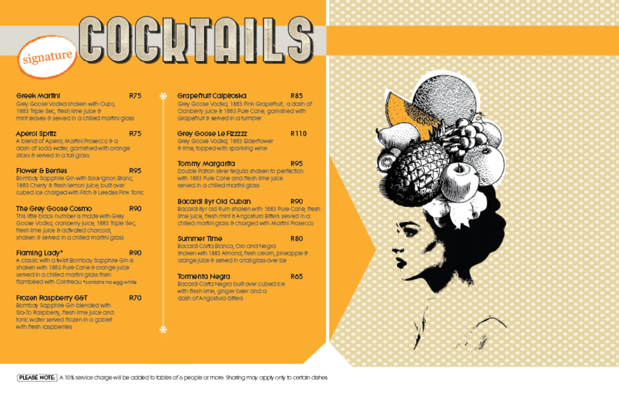 Café 41 Drinks Menu – Dropped Into