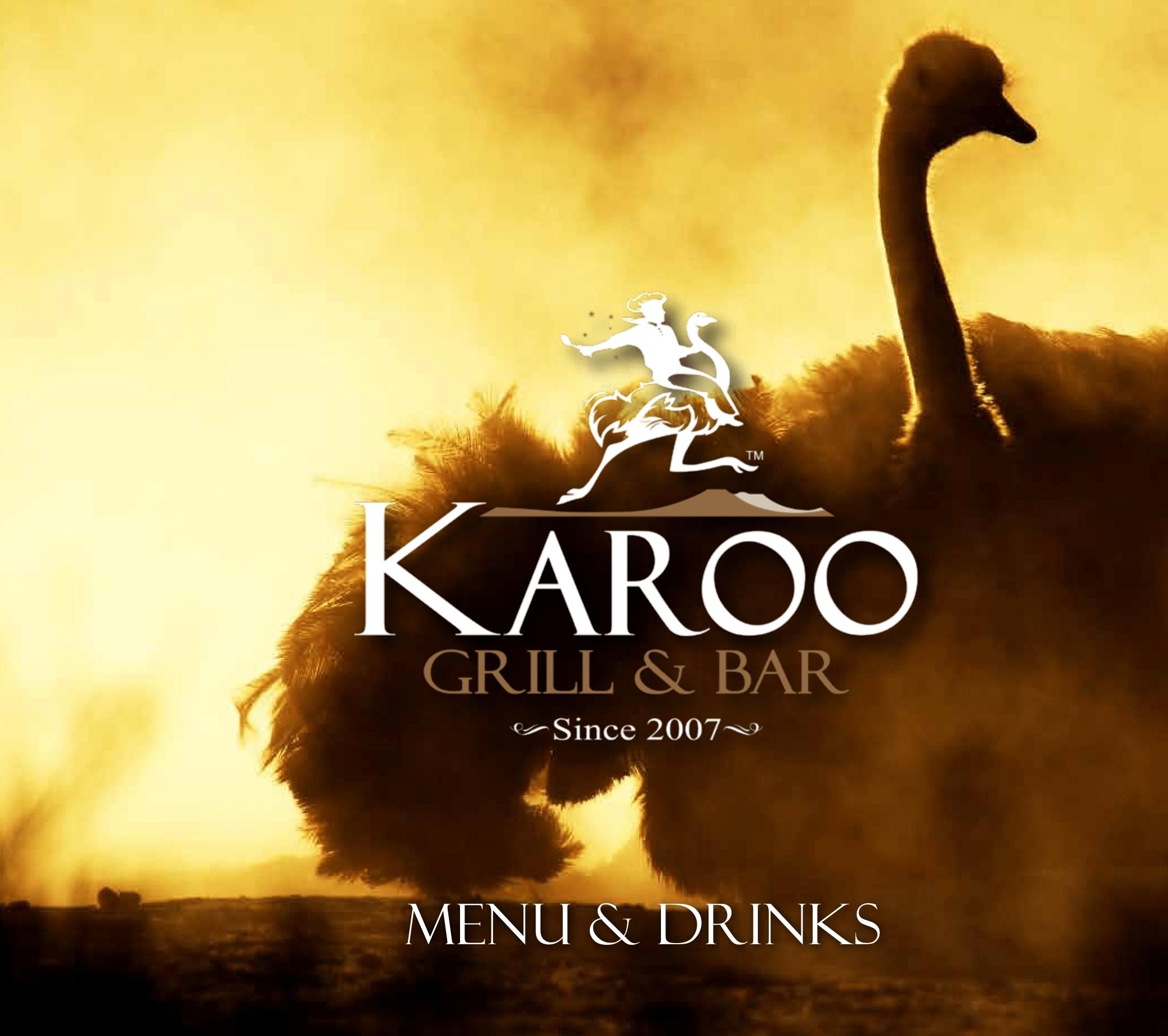 Karoo Bar & Grill 2022 Menu Page – Dropped Into