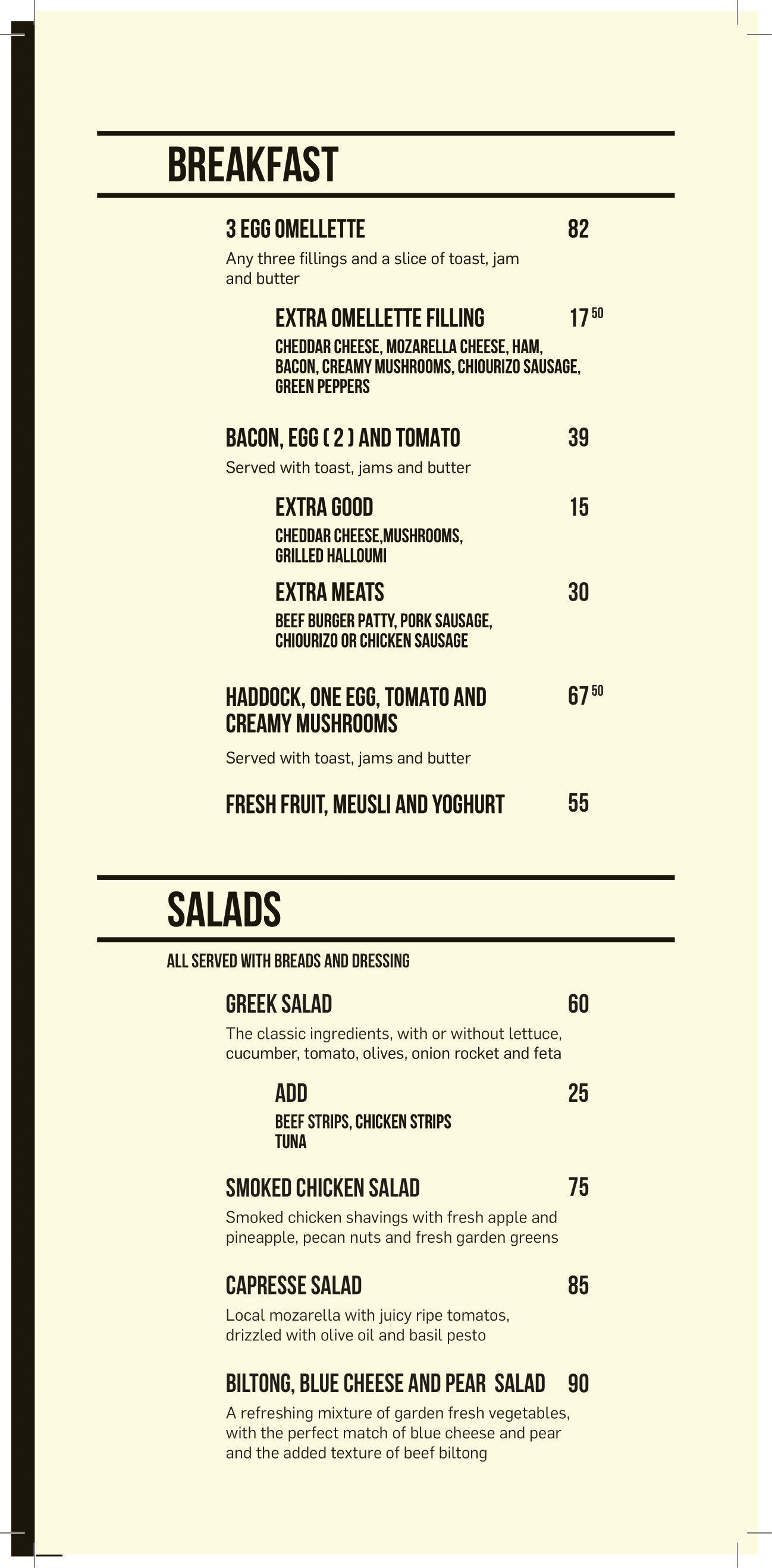 Fairways Menu – Dropped Into